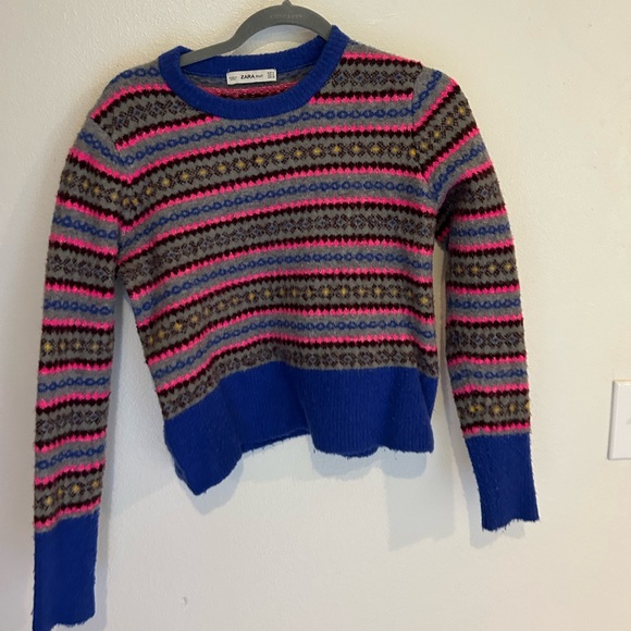 Zara | Sweaters | Zara Geometric Knit Sweater | Poshmark